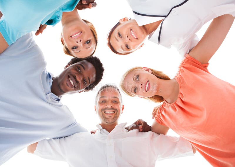 Group of People with Head Together Stock Photo - Image of ethnicity ...