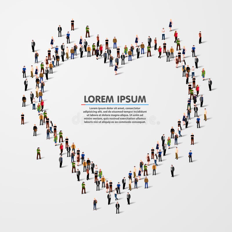 Group People Shape Heart Stock Illustrations – 6,649 Group People Shape ...