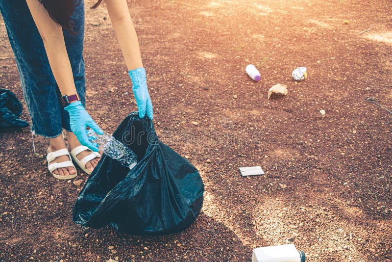 Group of People Help Garbage Collection for To Keep Clean Stock Image ...