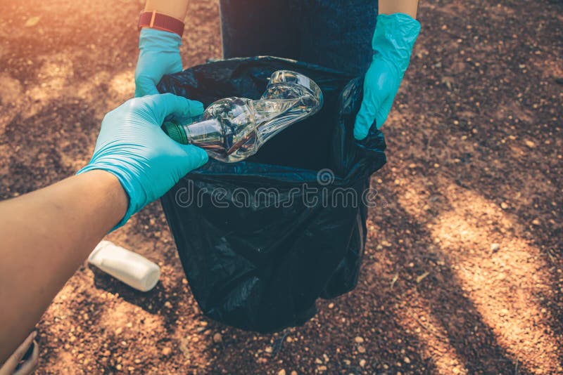 Group of People Help Garbage Collection for To Keep Clean Stock Photo ...