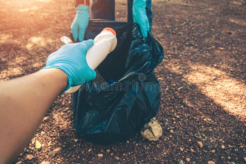 Group of People Help Garbage Collection for To Keep Clean Stock Photo ...