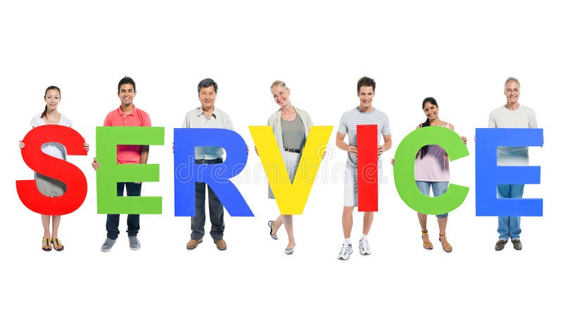 Group of People Holding Alphabet Service Concept Stock Photo - Image of ...