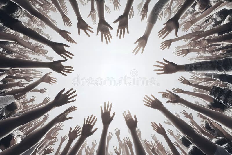 A Group of People are Holding Hands in a Circle Stock Image - Image of ...