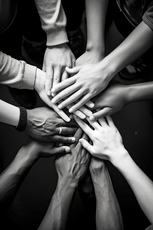 Group of People Holding Hands Together in Circle with Their Hands ...