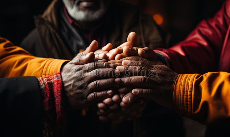 Group of People Holding Hands Together Stock Photo - Image of ...
