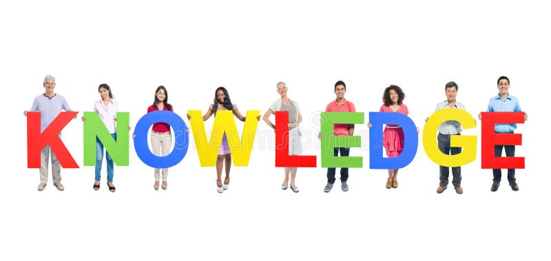 Group of People Holding Word KNOWLEDGE Stock Image - Image of race ...