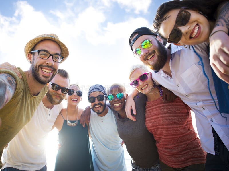Group of People Hugging Concept Stock Image - Image of friends ...