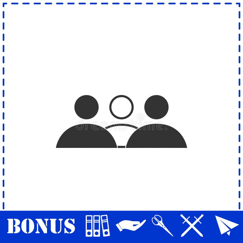 Group people icon flat stock illustration. Illustration of partnership ...