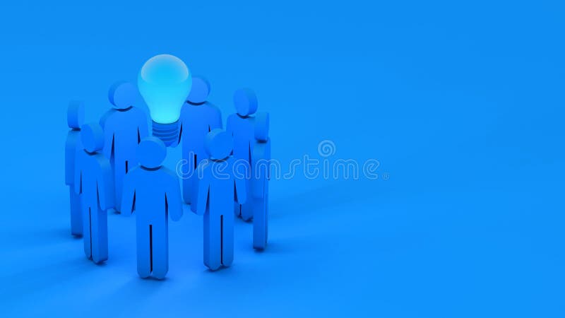 Group of People Icon and Lightbulb, Brainstorm Teamwork for New Idea ... Group of People Icon and Lightbulb, Brainstorm Teamwork for New Idea ...