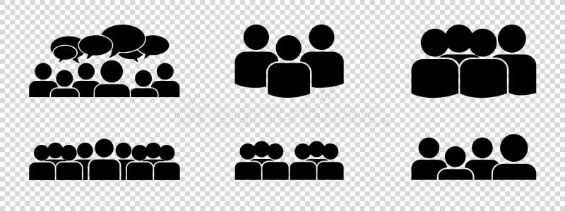 Group of People Icon Set - Flat Vector Illustrations for Apps and ...