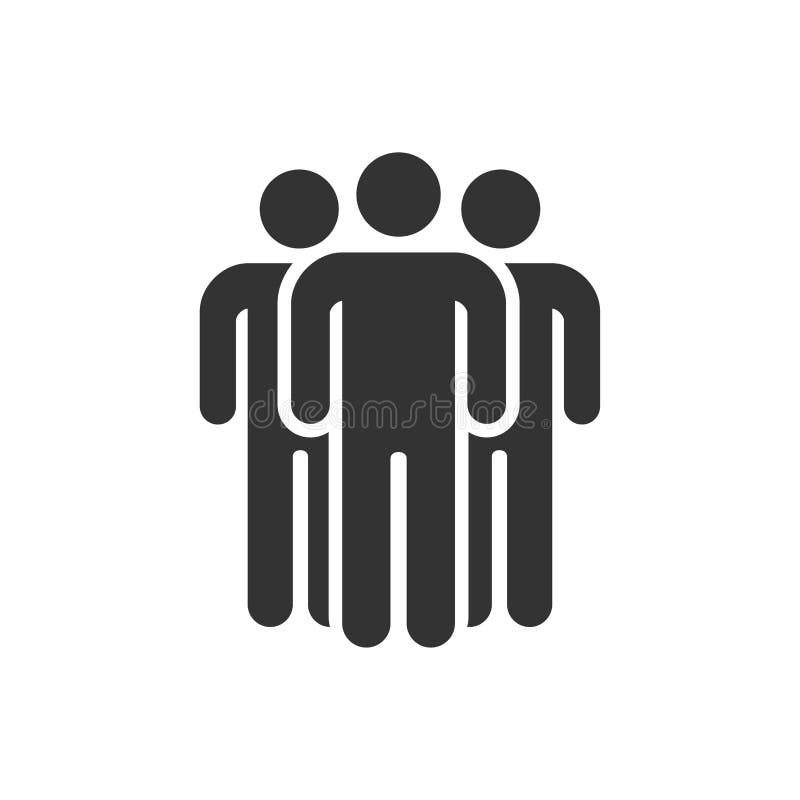 Group of People Icon Simple Flat Style Illustration Stock Vector ...