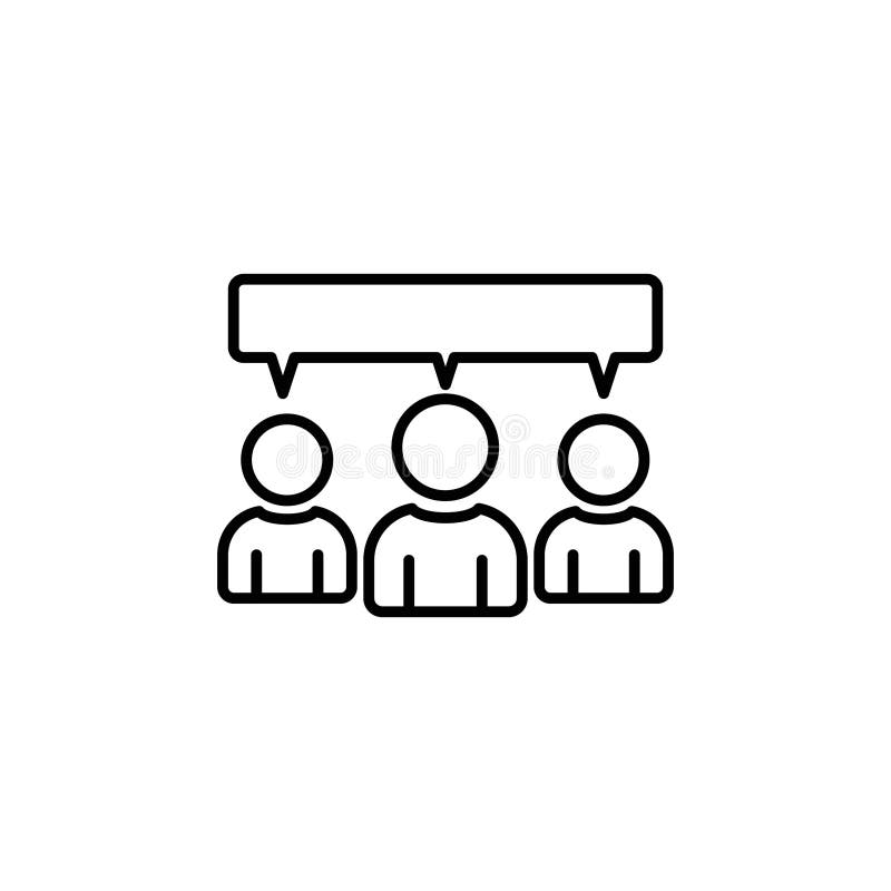 A Group of People Icon, Symbolizing Communication or Chat among ...