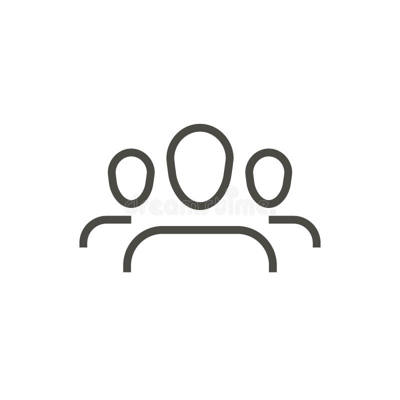 Flat Group of People Icon Vector Symbol Background Stock Vector ...