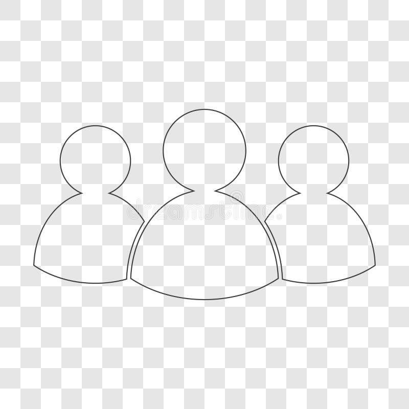 Group of People Icon on White Background. Stock Illustration ...
