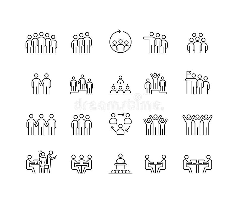 People Group Icons 20 Stock Illustrations – 75 People Group Icons 20 ...