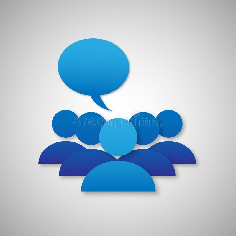 Group of People Ideas Concept, Blue Vector Illustration Stock Vector ...