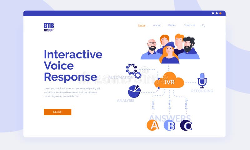 People Interacting with Phone System First Screen. Stock Vector ...