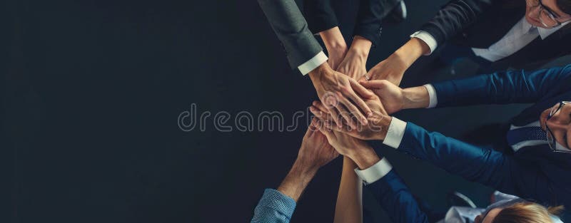 A Group of People Join Hands in a Circular Formation Stock Image ...