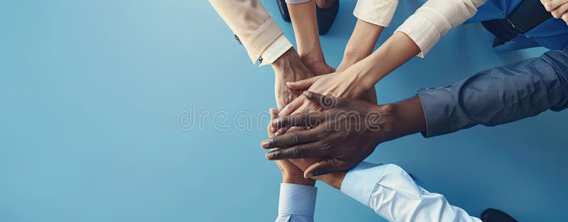 A Group of People Join Hands in a Circular Formation Stock Image ...