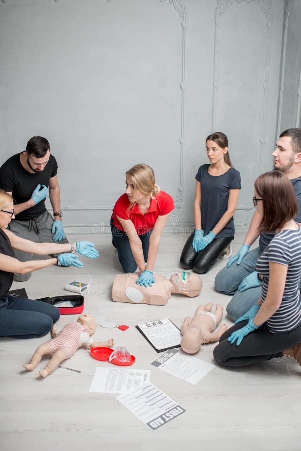 First aid training stock photo. Image of person, heart - 111598142