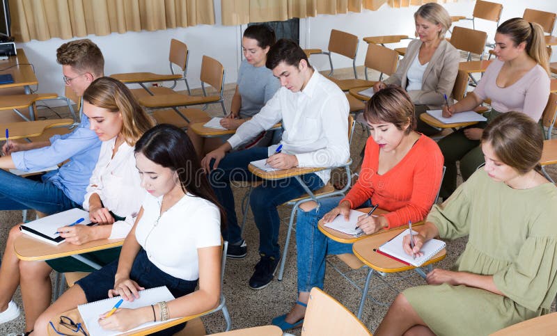 Group of People in Lecture Hall Stock Photo - Image of knowledge ...