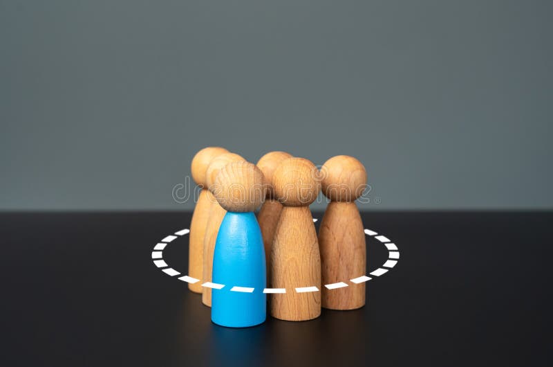 A Group of People Led by a Leader. Cooperation and Unity Stock ...