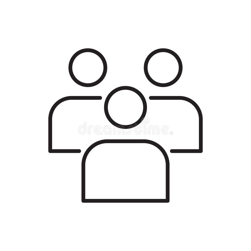Group of people line icon stock vector. Illustration of business ...