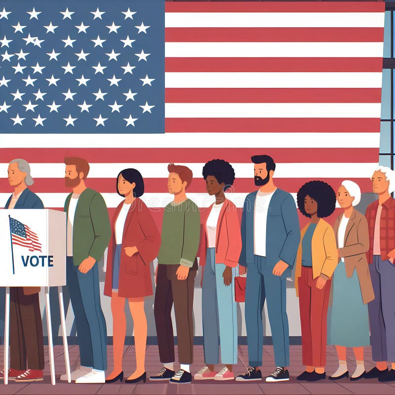 People Lining Stock Illustrations – 498 People Lining Stock ...