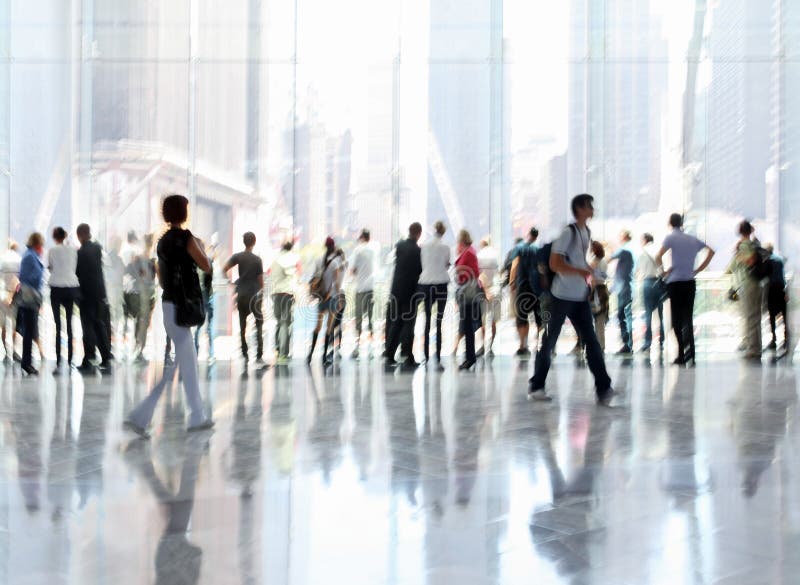 Group of People in the Lobby Business Center Stock Image - Image of ...
