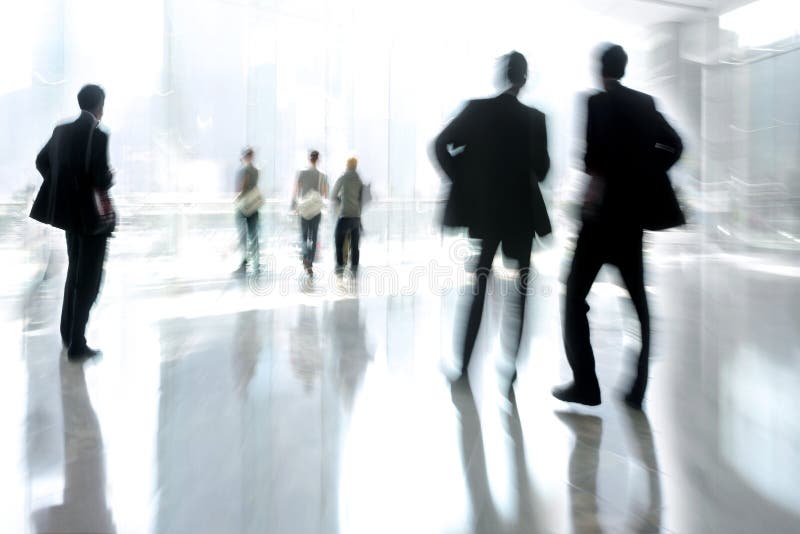 Group of People in the Lobby Business Center Stock Image - Image of ...