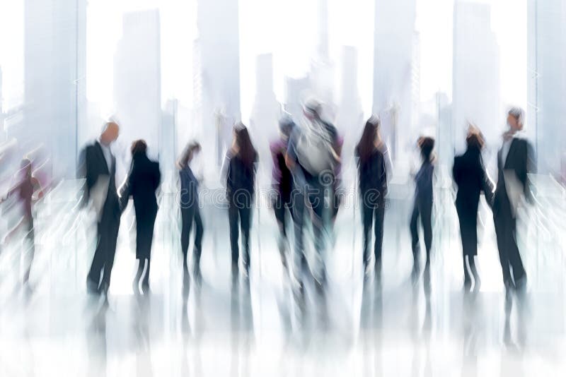 Group of People in the Lobby Business Center Stock Image - Image of ...