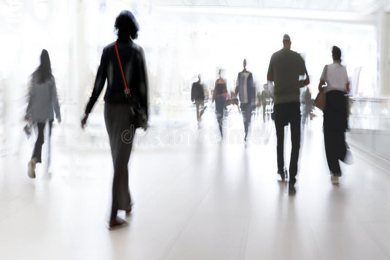 Group of People in the Lobby Business Center Stock Image - Image of ...
