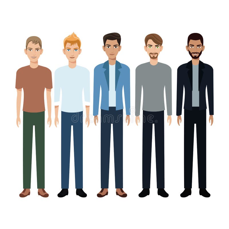 Group people man community stock vector. Illustration of together ...