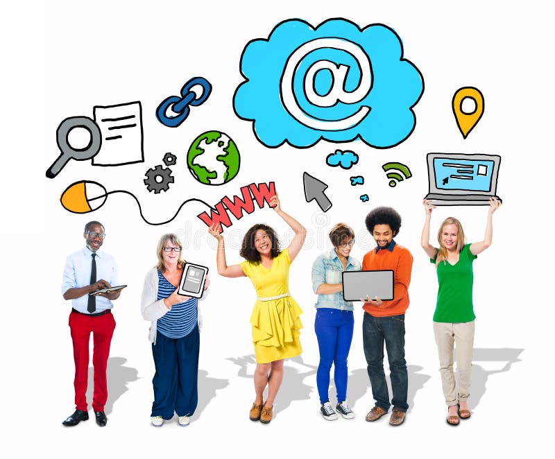 Group of People with Networking Concepts Stock Illustration ...