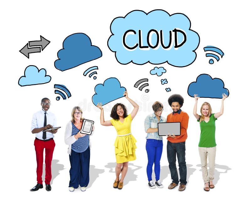 Group of People with Networking Concepts Stock Illustration ...