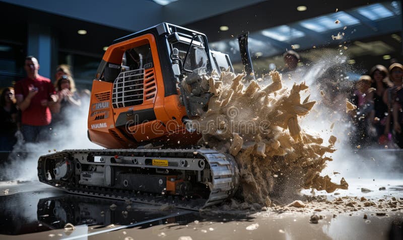 Group of People Observing Large Machine Stock Photo - Image of ...