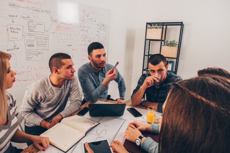 Group of People in the Office Stock Photo - Image of discussion ...