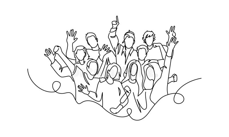 Group of People Oneline stock illustration. Illustration of ...