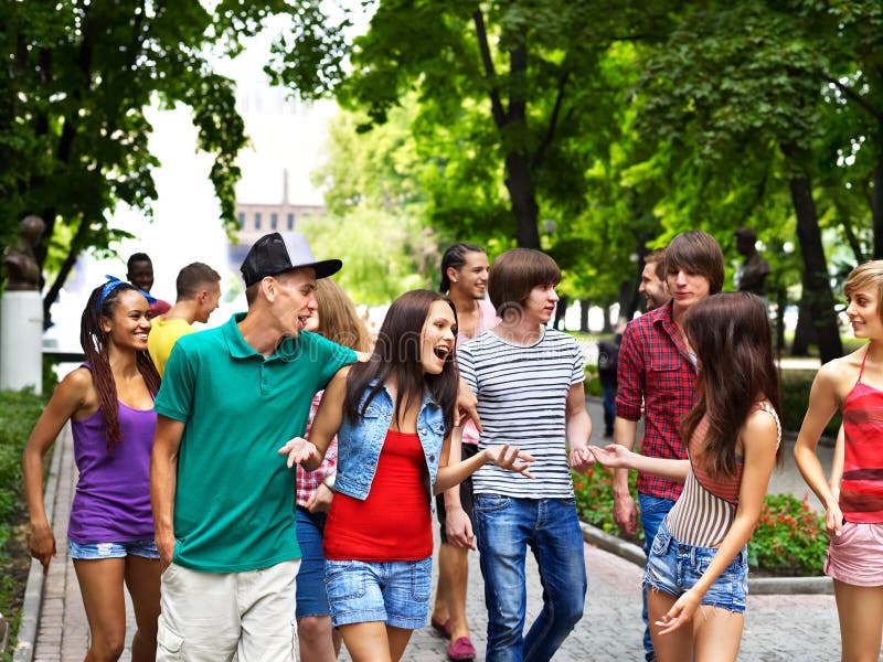 Group of people outdoors. stock image. Image of outdoor - 20752631