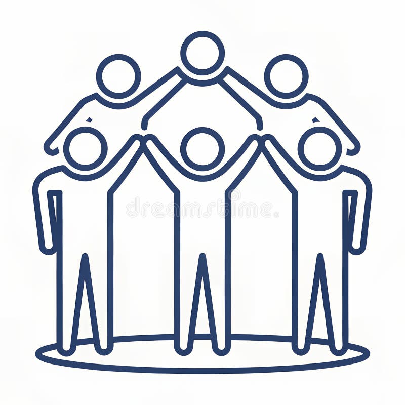 Group of People Outline Illustration Stock Illustration - Illustration ...