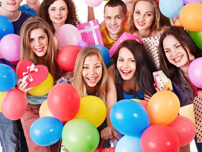 Group people on party. stock image. Image of person, friend - 27849881