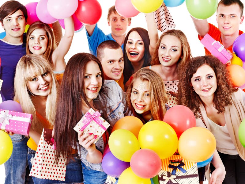Group people on party. stock photo. Image of people, female - 32199644