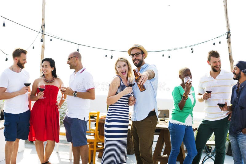 Group of People Party Concept Stock Photo - Image of cafe ...