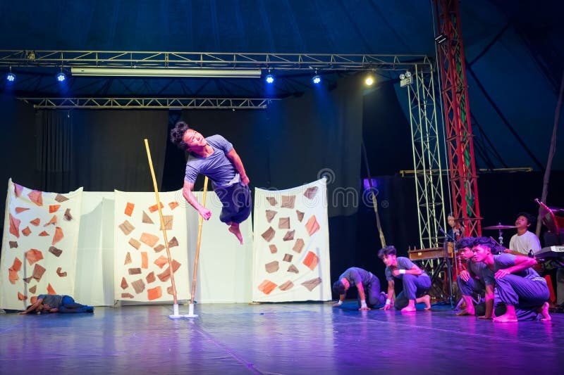 Group of People Performing on an Illuminated Stage during, Illuminated ...