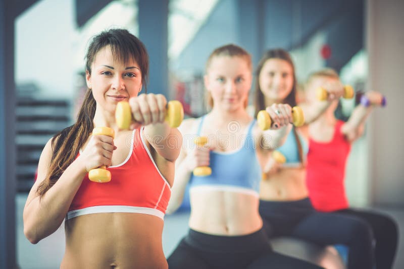 Group of People in a Pilates Class at the Gym Stock Image - Image of ...