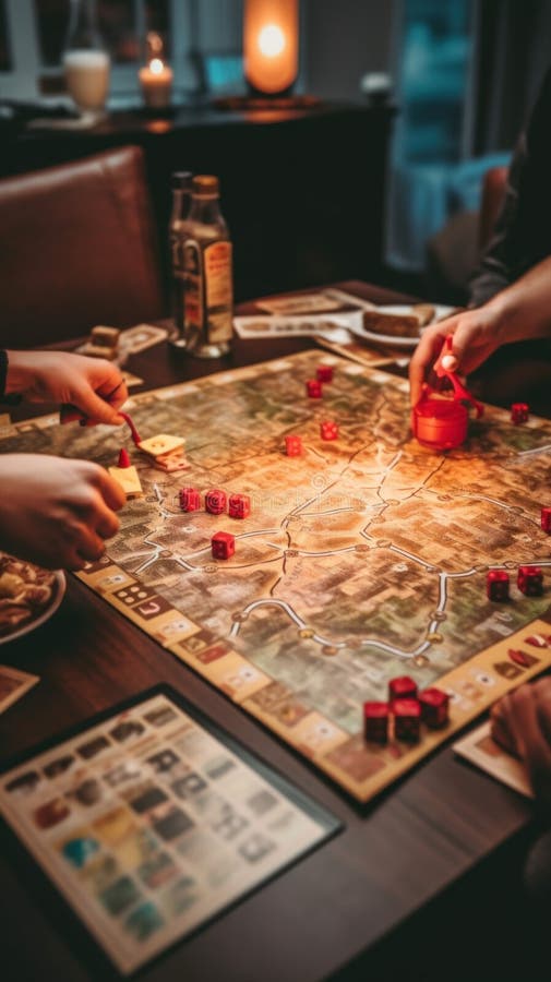 A Group of People Playing a Board Game. Generative AI Image. Stock ...