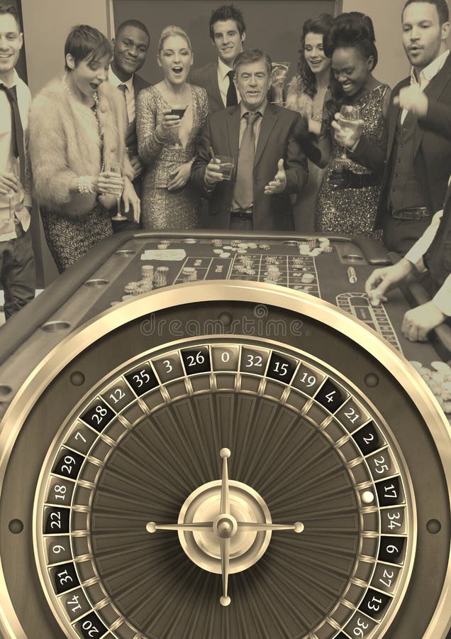 Group of People Playing Casino Roulette Game Stock Photo - Image of ...