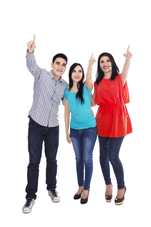 Group Of People Pointing Away Stock Image - Image of lifestyle ...