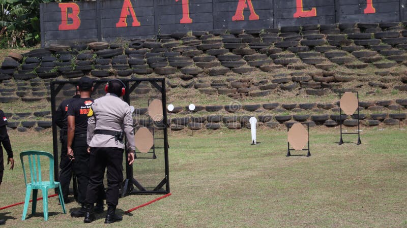 Group of People Practice Shooting at a Shooting Range Editorial ...