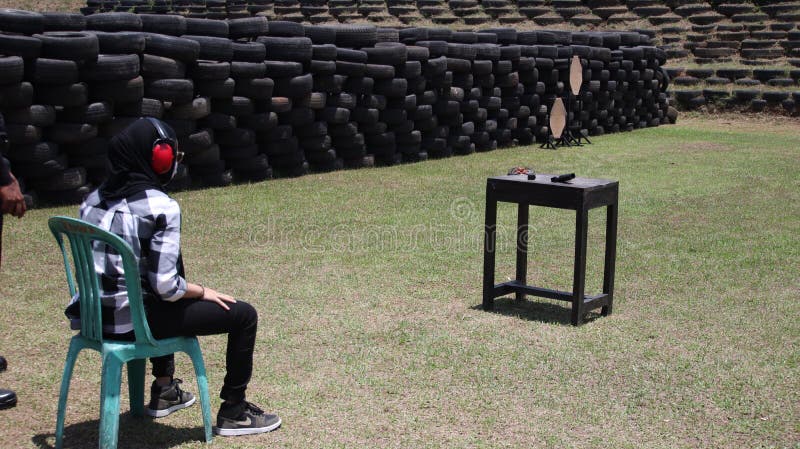 Group of People Practice Shooting at a Shooting Range Editorial Image ...